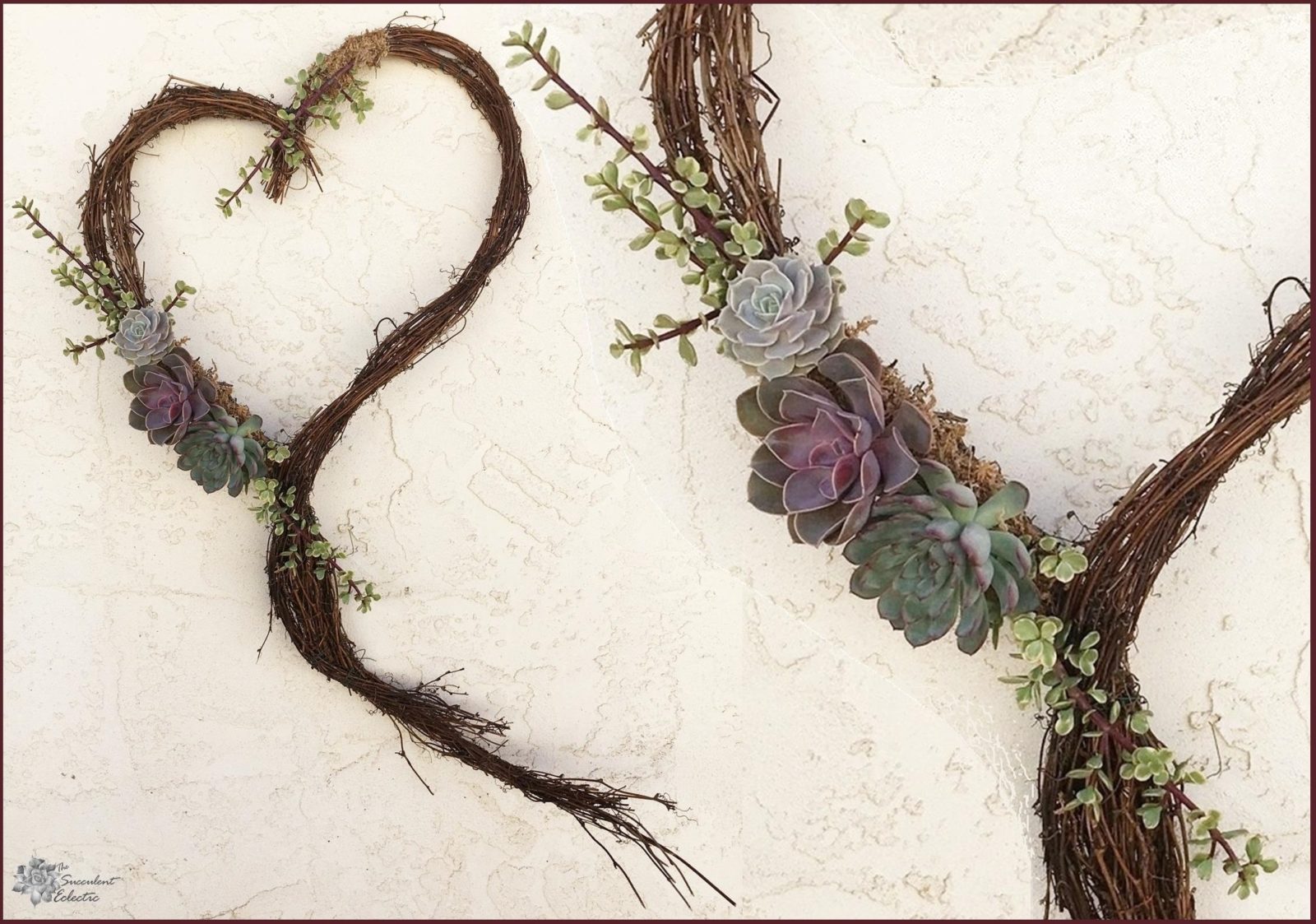 DIY Grapevine Heart Wreath with Live Succulents! | The Succulent Eclectic